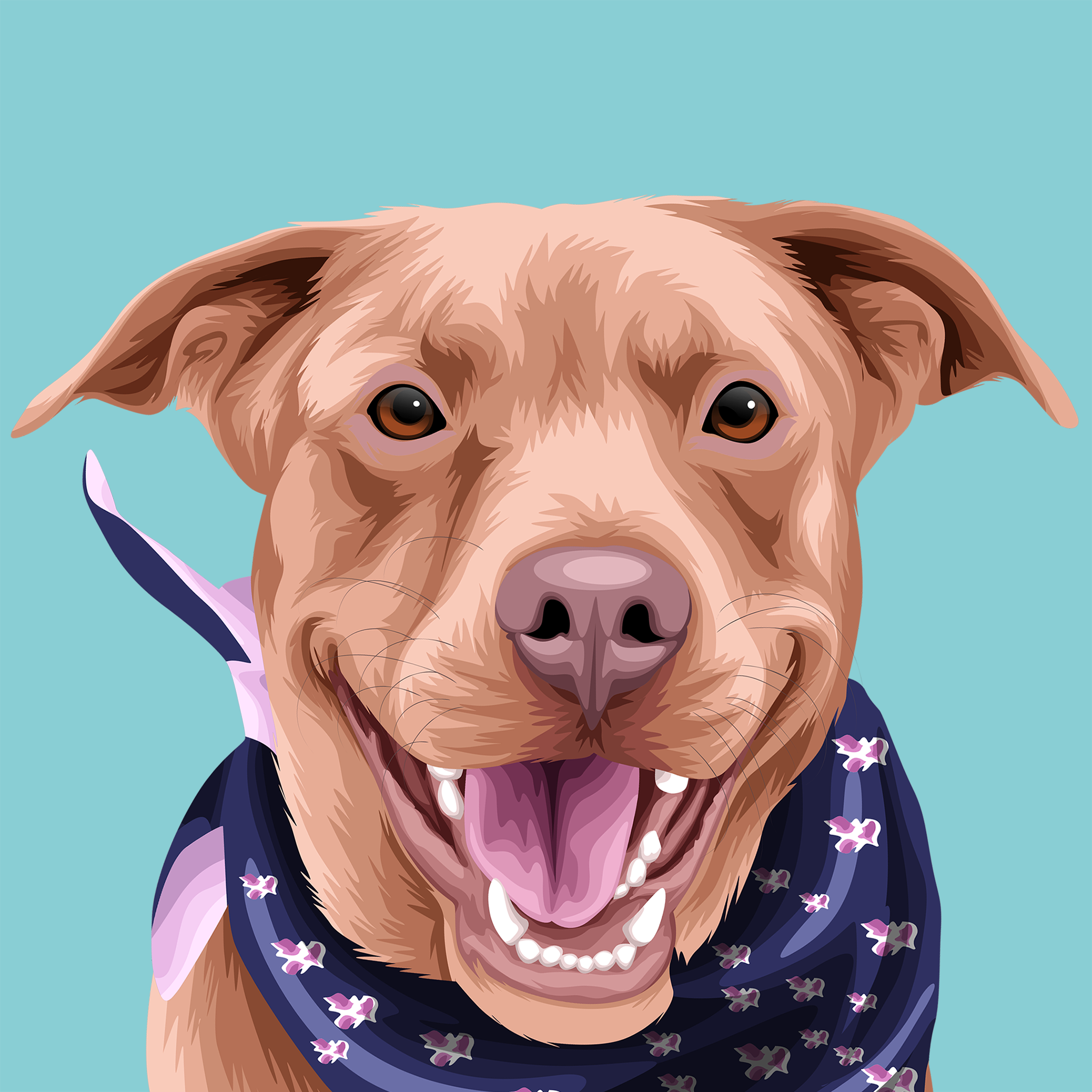 Classic Vector Art Personalised Pet Portrait – Pawcasso